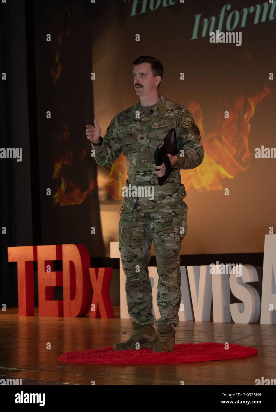 U.S. Air Force Major Mark Callan, 921st Contingency Response Squadron director of staff ...