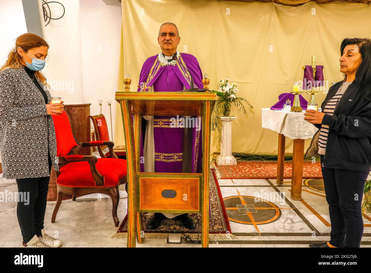 Easter wednesday celebration in Our Lady maronite church, Houmal ...