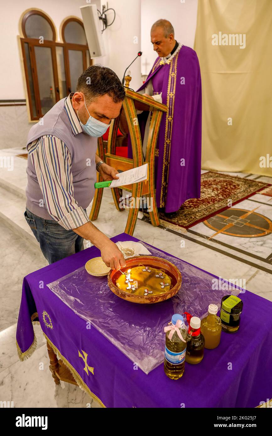 Easter wednesday celebration in Our Lady maronite church, Houmal ...
