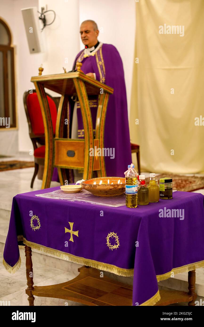Easter wednesday celebration in Our Lady maronite church, Houmal ...