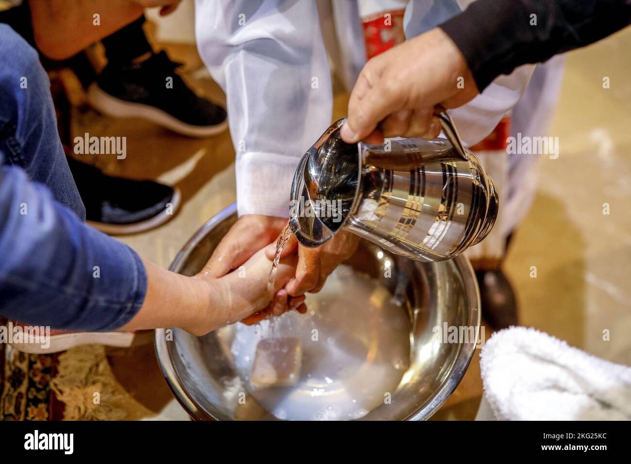 Maundy Thursday celebration in Our Lady maronite church, Bdadoun ...