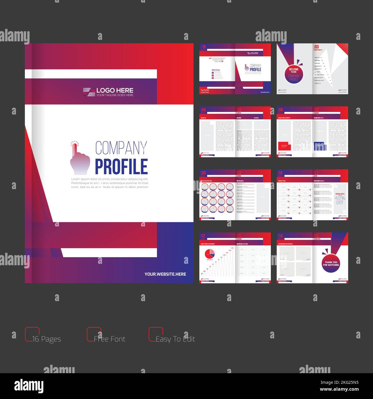 company profile design for you and any use Stock Vector Image & Art - Alamy