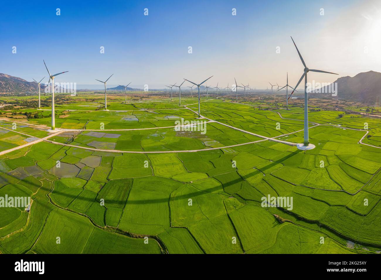 Windmill for electric power production, Wind turbines generating ...