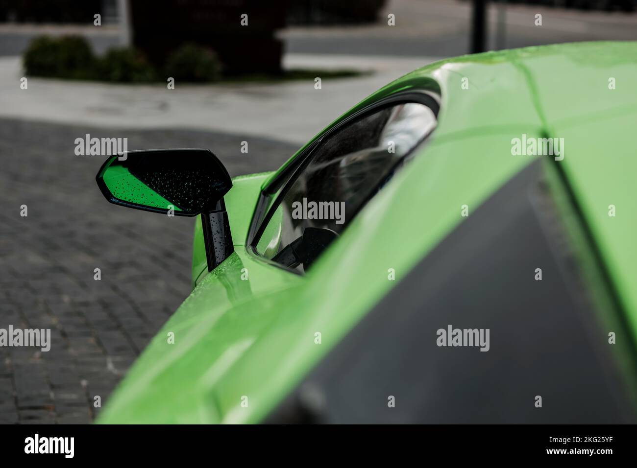 Rearview mirror of a sport car. luxury automobile Stock Photo - Alamy