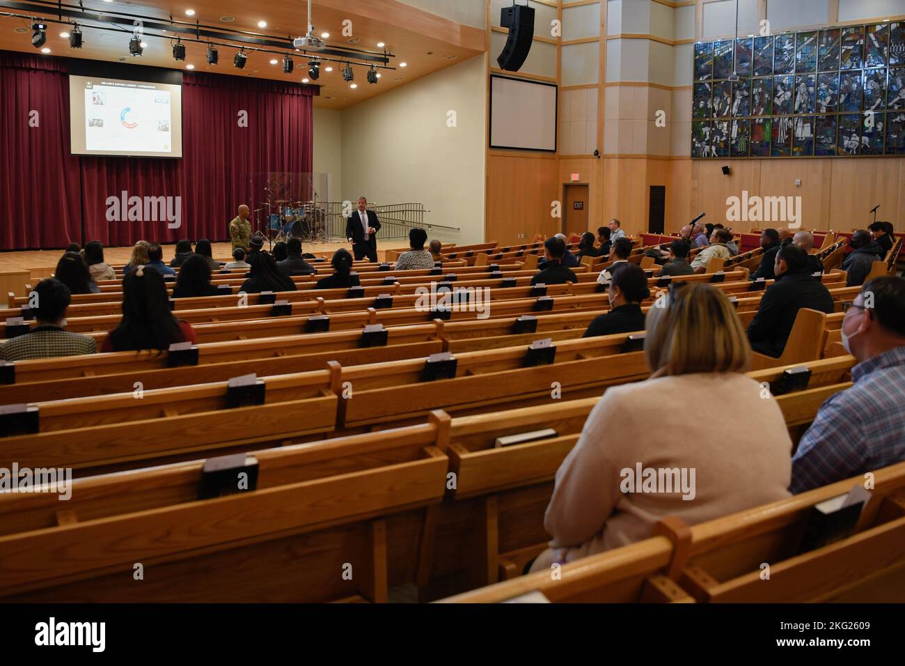 The IMCOM-P command team speaks to the U.S. Army Garrison Humphreys ...