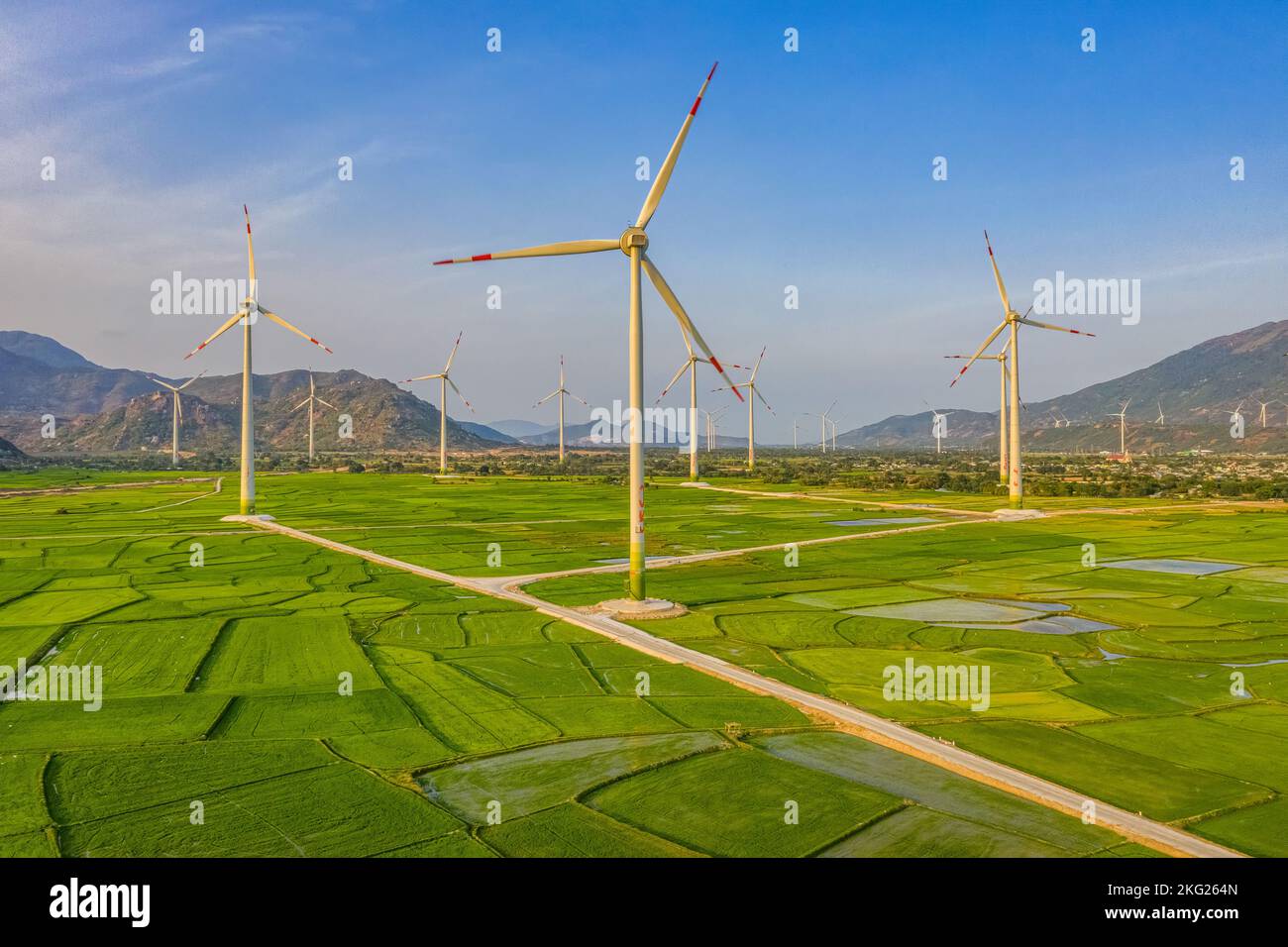 Windmill for electric power production, Wind turbines generating ...