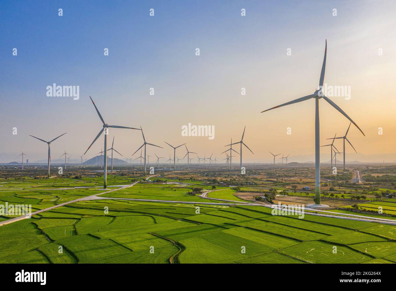 Windmill for electric power production, Wind turbines generating ...