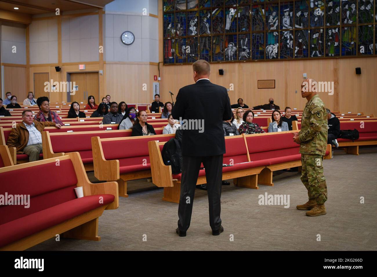 The IMCOM-P command team speaks to the U.S. Army Garrison Humphreys ...