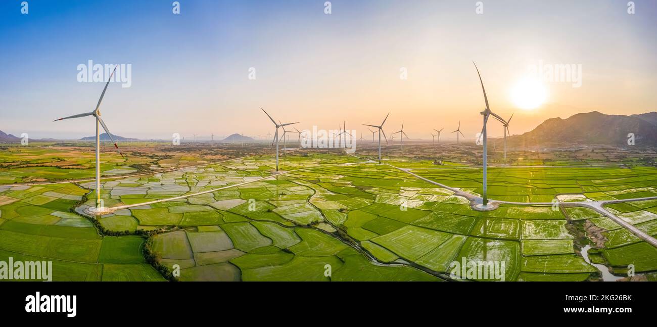 Windmill for electric power production, Wind turbines generating ...