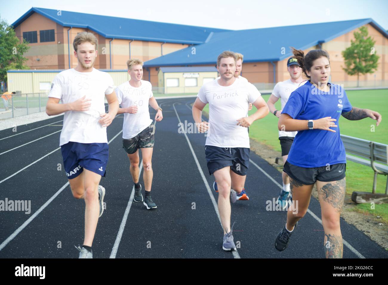 Delayed Entry Program (DEP) Future Sailors participating in a workout ...