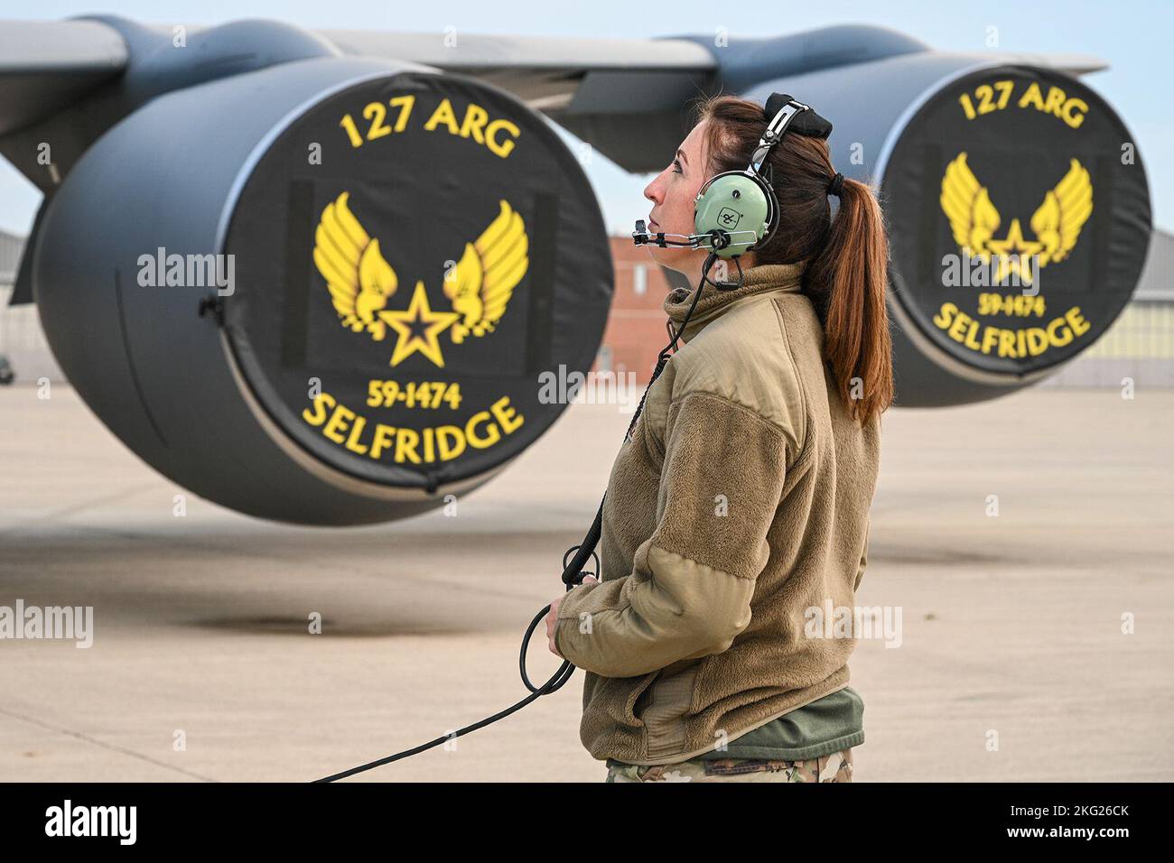 Tech. Sgt. Jessica Chatfield, a crew chief on the KC-135 Stratotanker ...