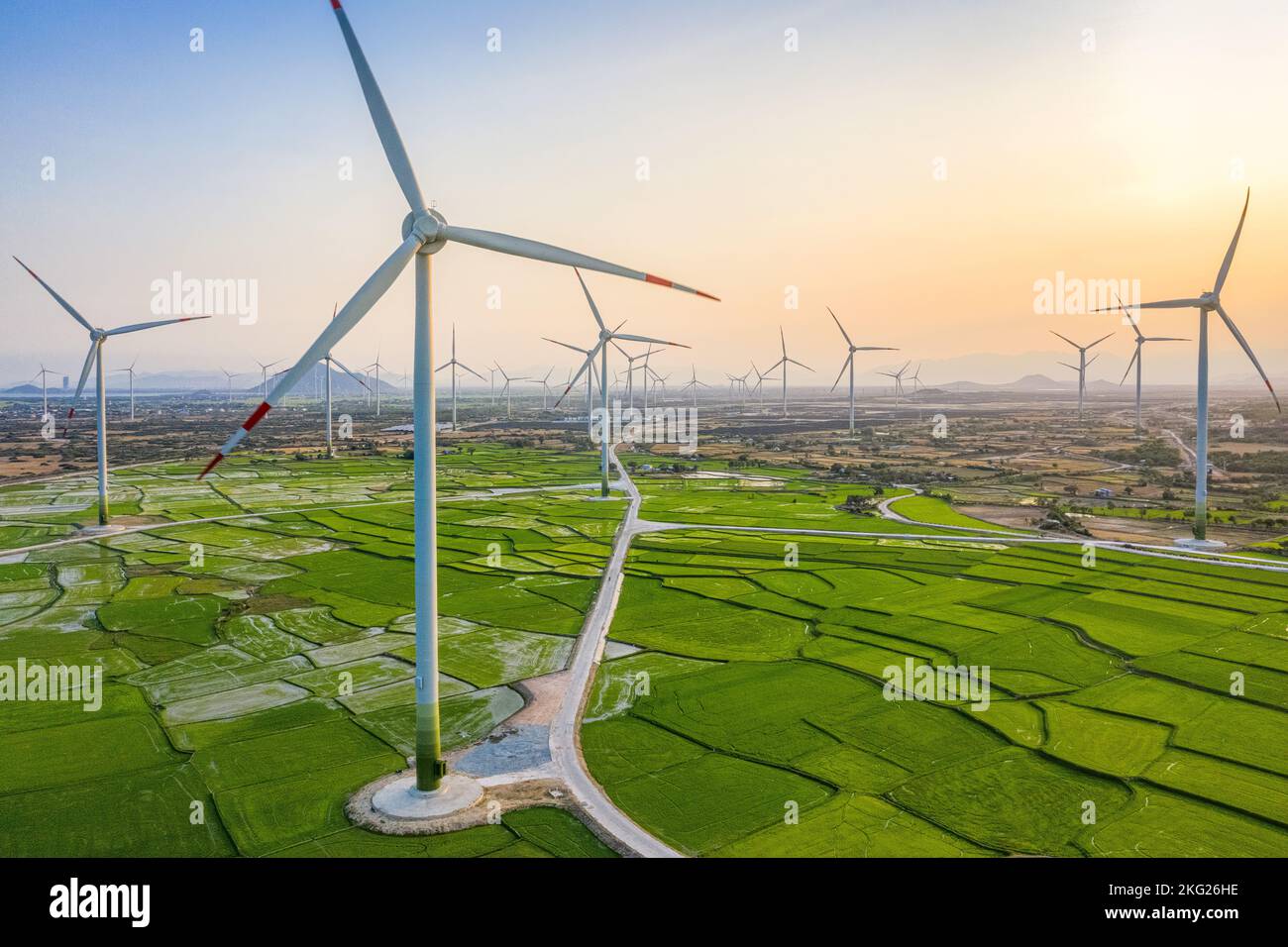 Windmill for electric power production, Wind turbines generating ...