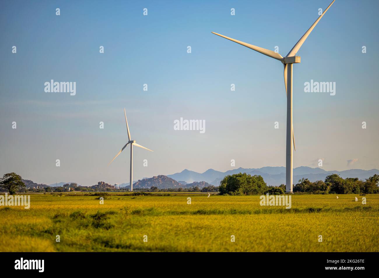 Windmill for electric power production, Wind turbines generating ...