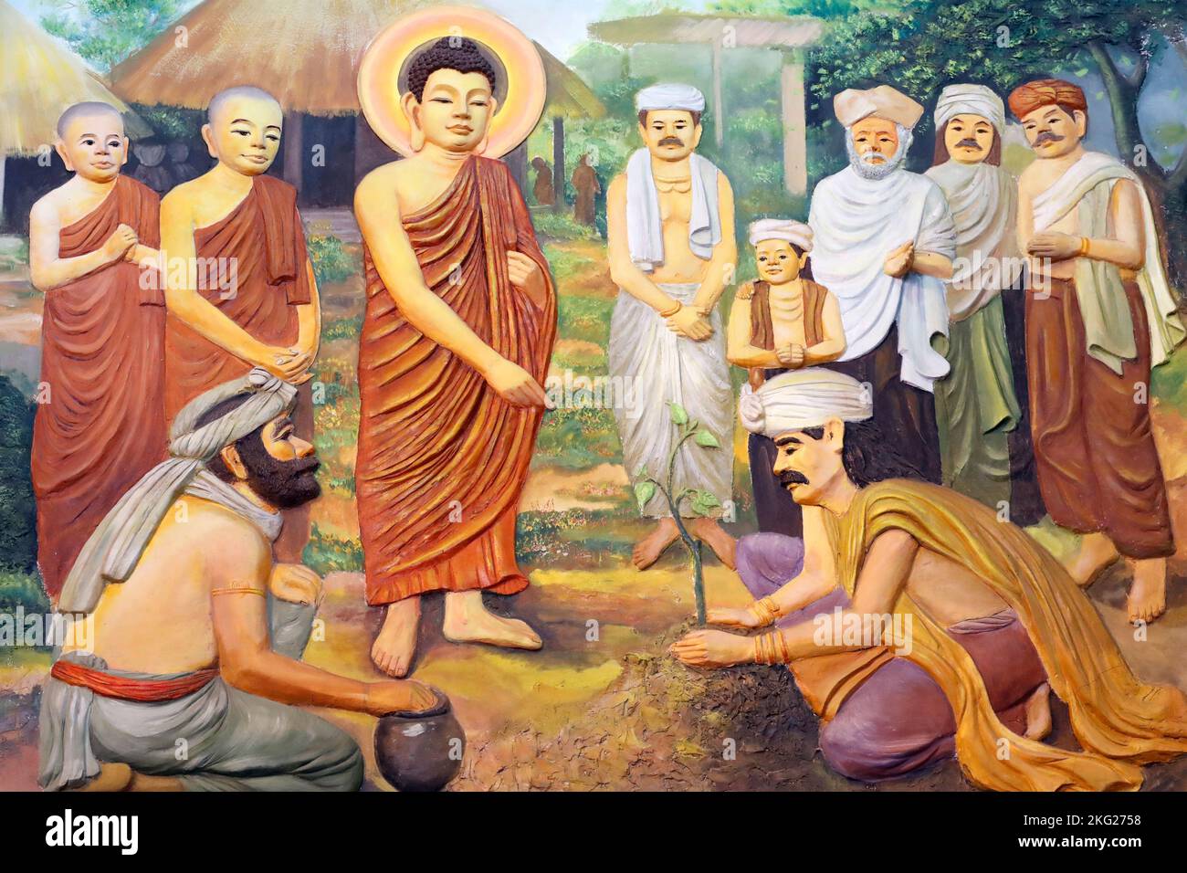 Ba Vang buddhist temple. Life of Buddha. Uong Bi. Vietnam Stock Photo ...