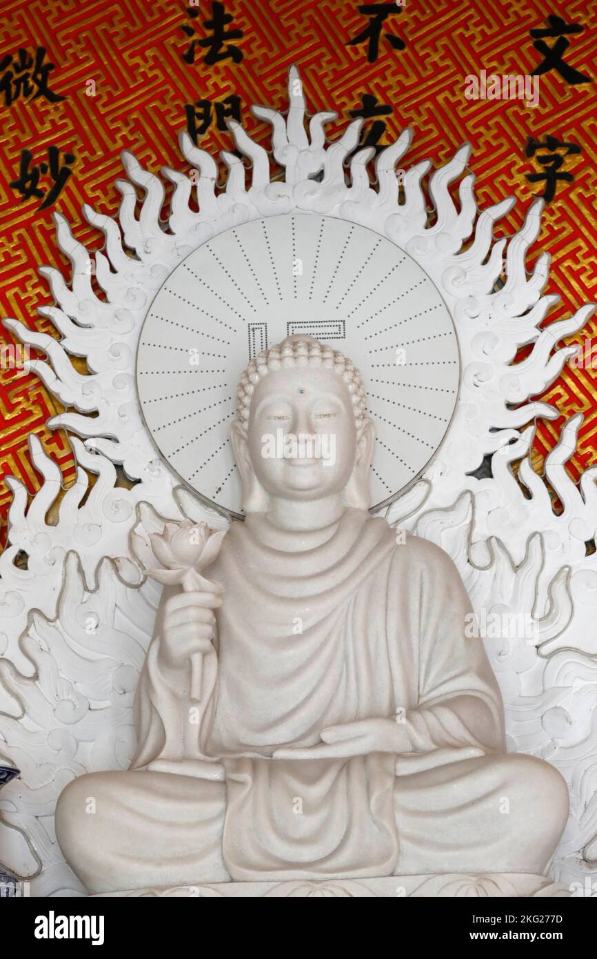 Long Duc buddhist temple. Siiting Budha statue. Tan Chau. Vietnam Stock Photo - Alamy