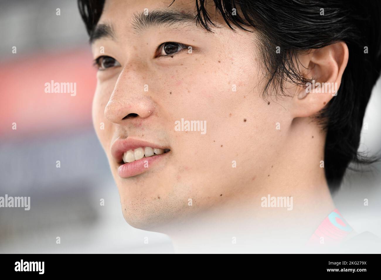 South Korean footballer Cho Gue-sung attended the press conference held ...