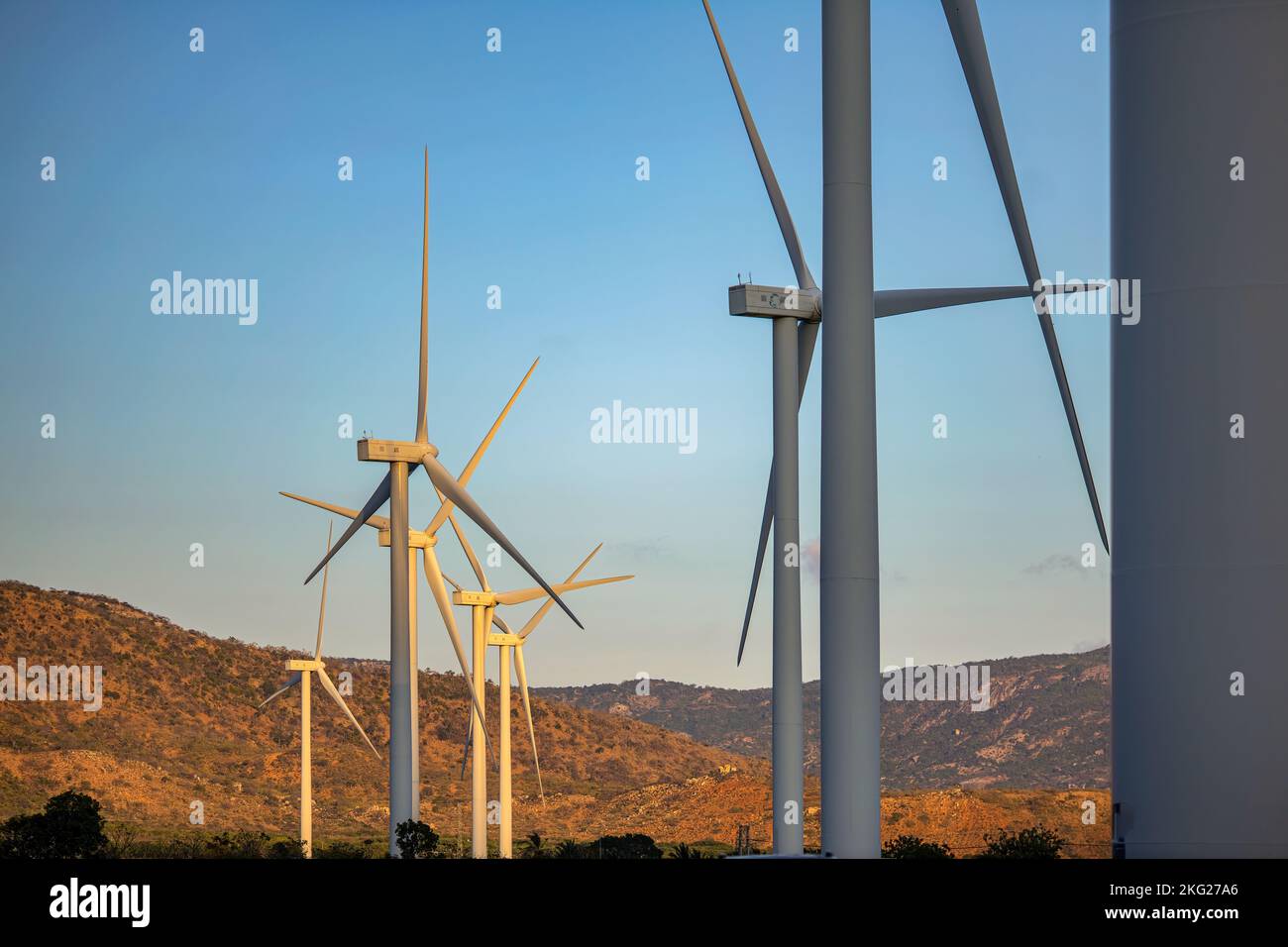 Windmill for electric power production, Wind turbines generating ...