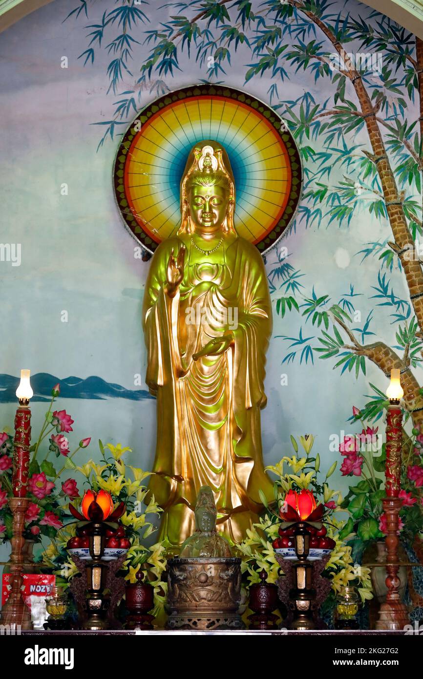 Linh Ung buddhist pagoda. Avalokitesvara ( Quan Am), the Bodhisattva of ...