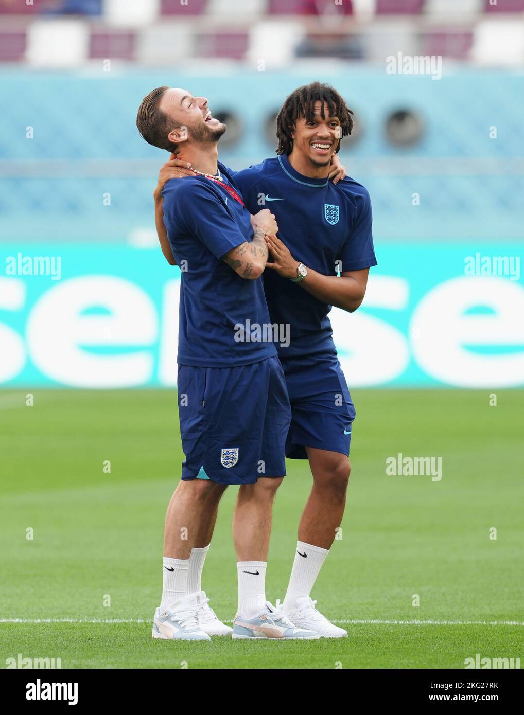 England's James Maddison (left) and Trent Alexander-Arnold before the ...