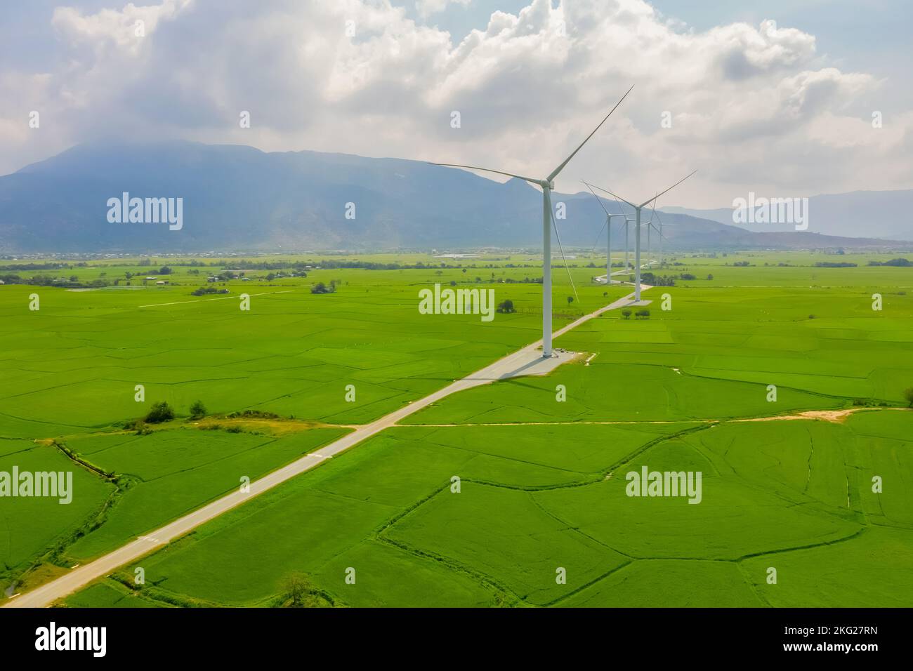Windmill for electric power production, Wind turbines generating ...