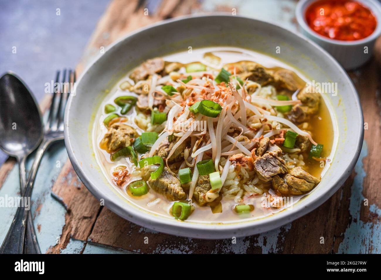 Soto Daging is Indonesian clear soup contains of beef, beansprout and ...