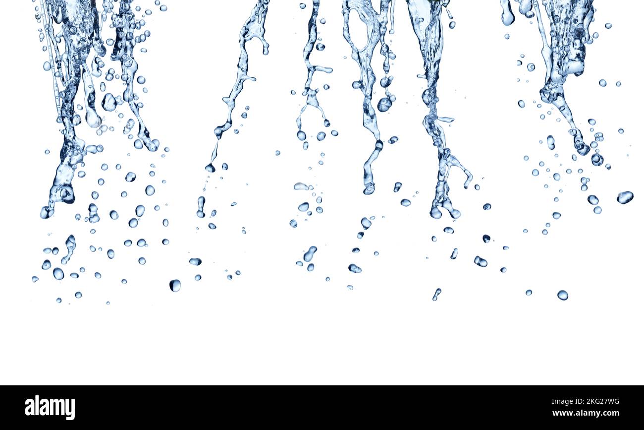 water splash drop blue liquid bubble fresh purity clean background ...