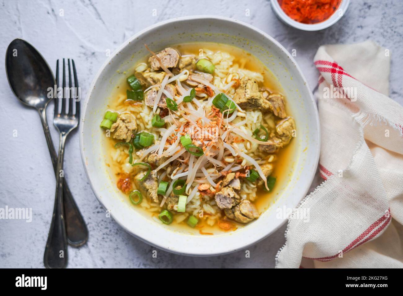 Soto Daging is Indonesian clear soup contains of beef, beansprout and ...