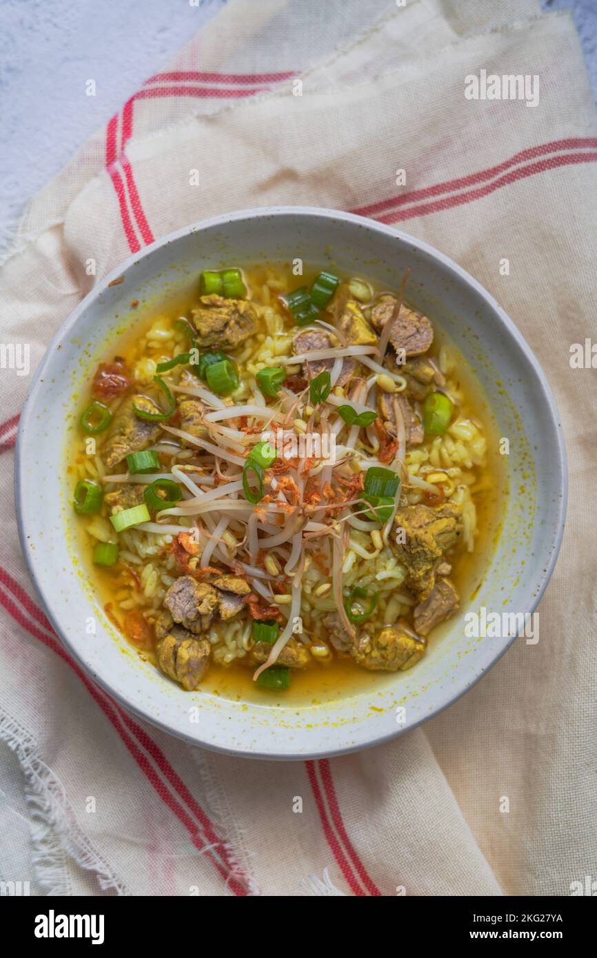 Soto Daging is Indonesian clear soup contains of beef, beansprout and ...
