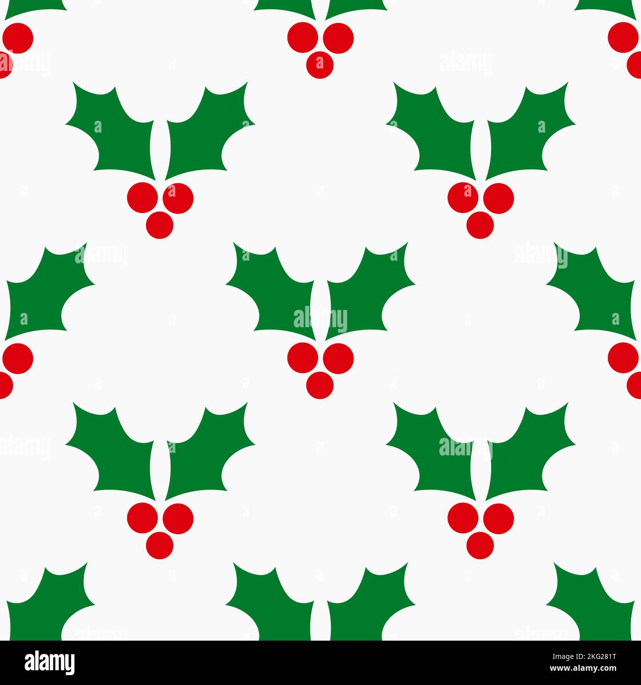 Christmas holly berries seamless pattern. Vector illustration Stock ...