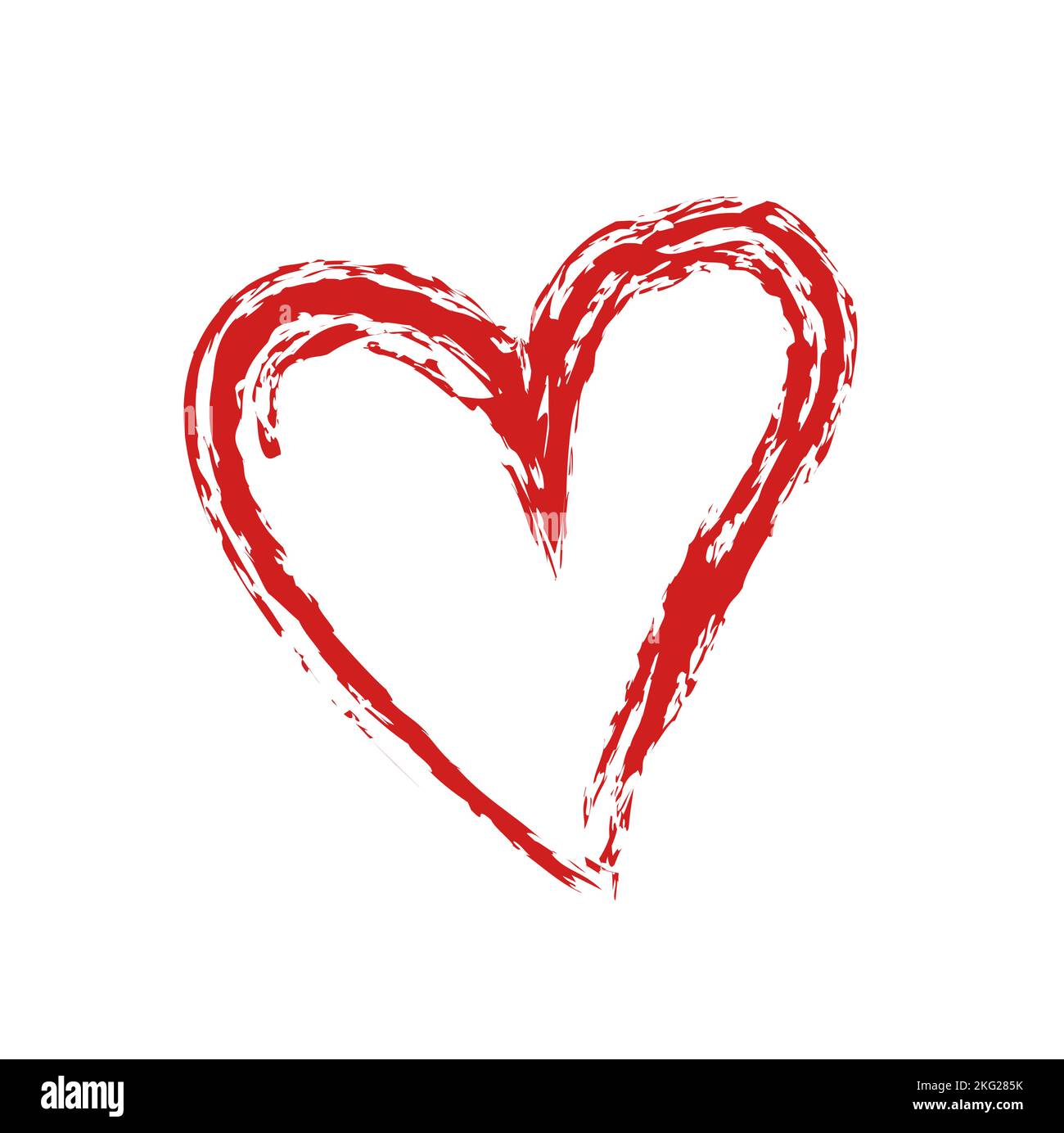 Heart chalk drawing symbol. Vector illustration Stock Vector Image ...