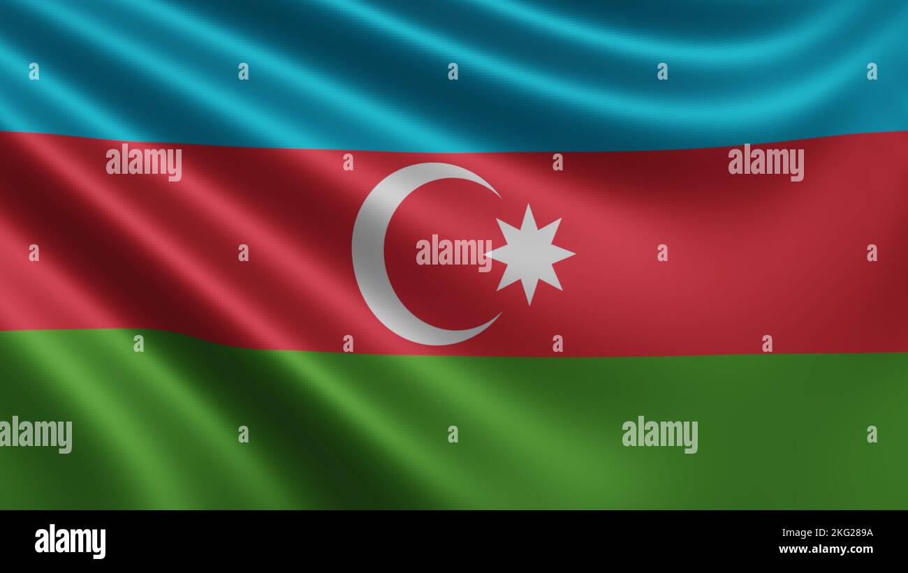 Azerbaijan waving cloth hi-res stock photography and images - Alamy
