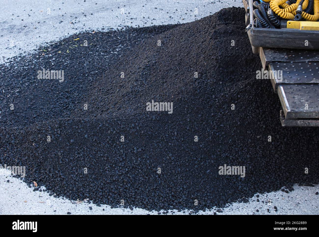 bluish-black granular asphalt on the ground outdoors Stock Photo - Alamy