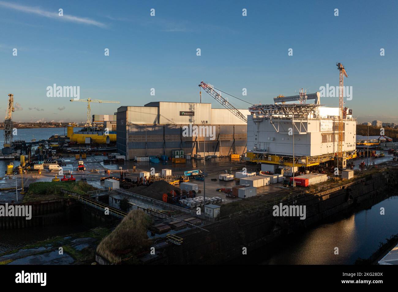 Illustration picture taken during a visit to the construction site of ...