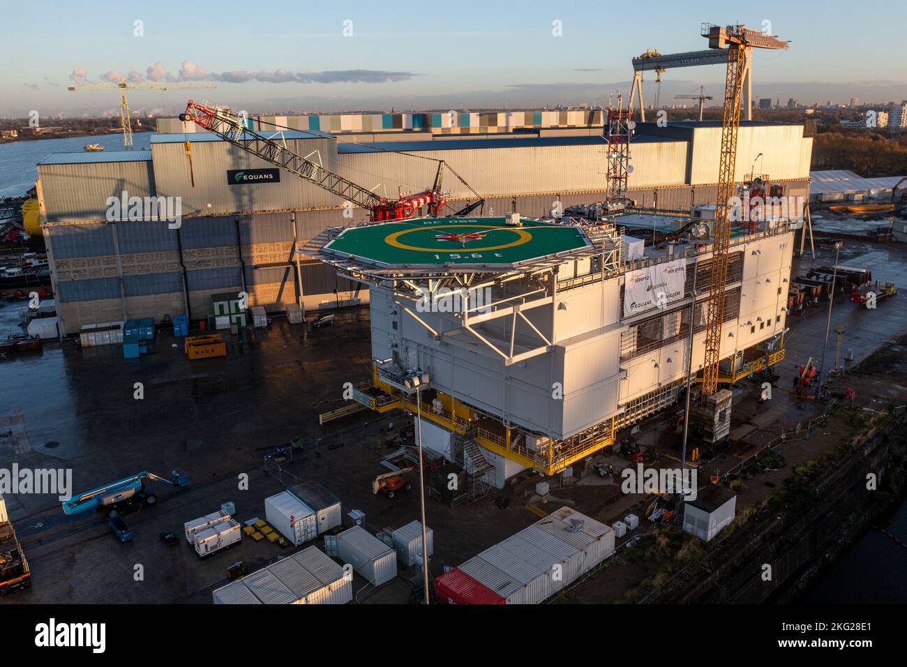 Illustration picture taken during a visit to the construction site of ...