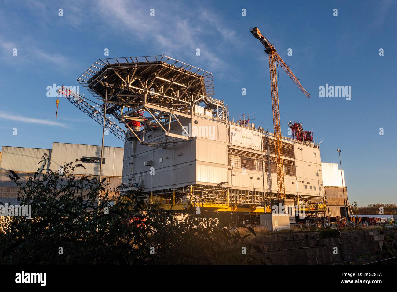 Illustration picture taken during a visit to the construction site of ...