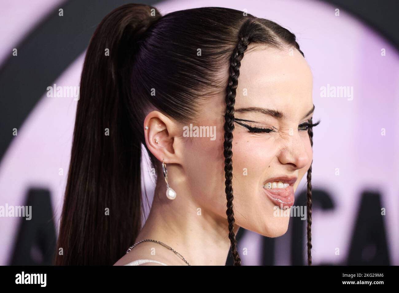 LOS ANGELES, CALIFORNIA, USA - NOVEMBER 20: Dove Cameron wearing Marc ...