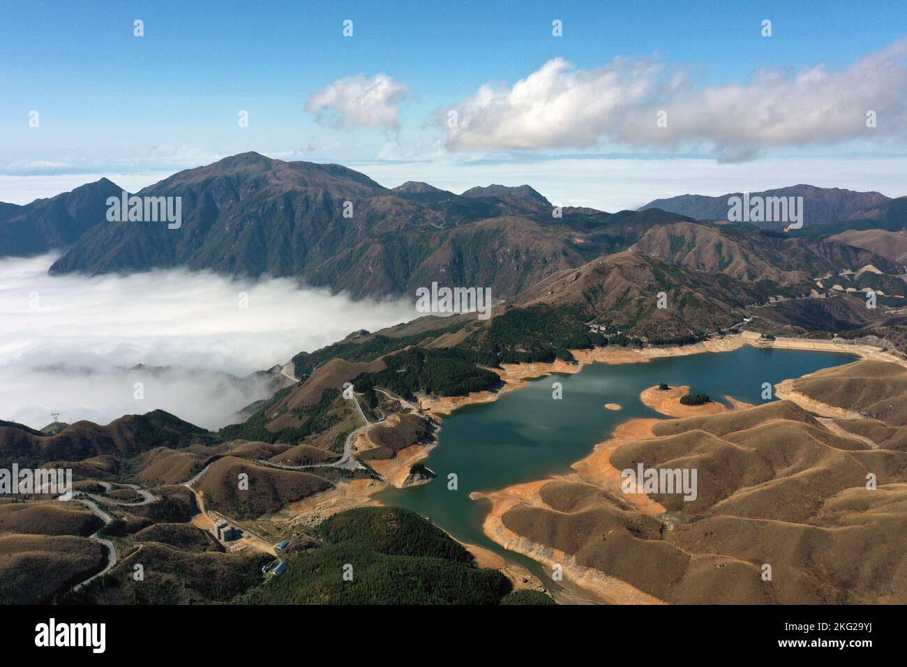 Aerial photos show the splendid views of Tianhu Naitonal Wetland Park ...