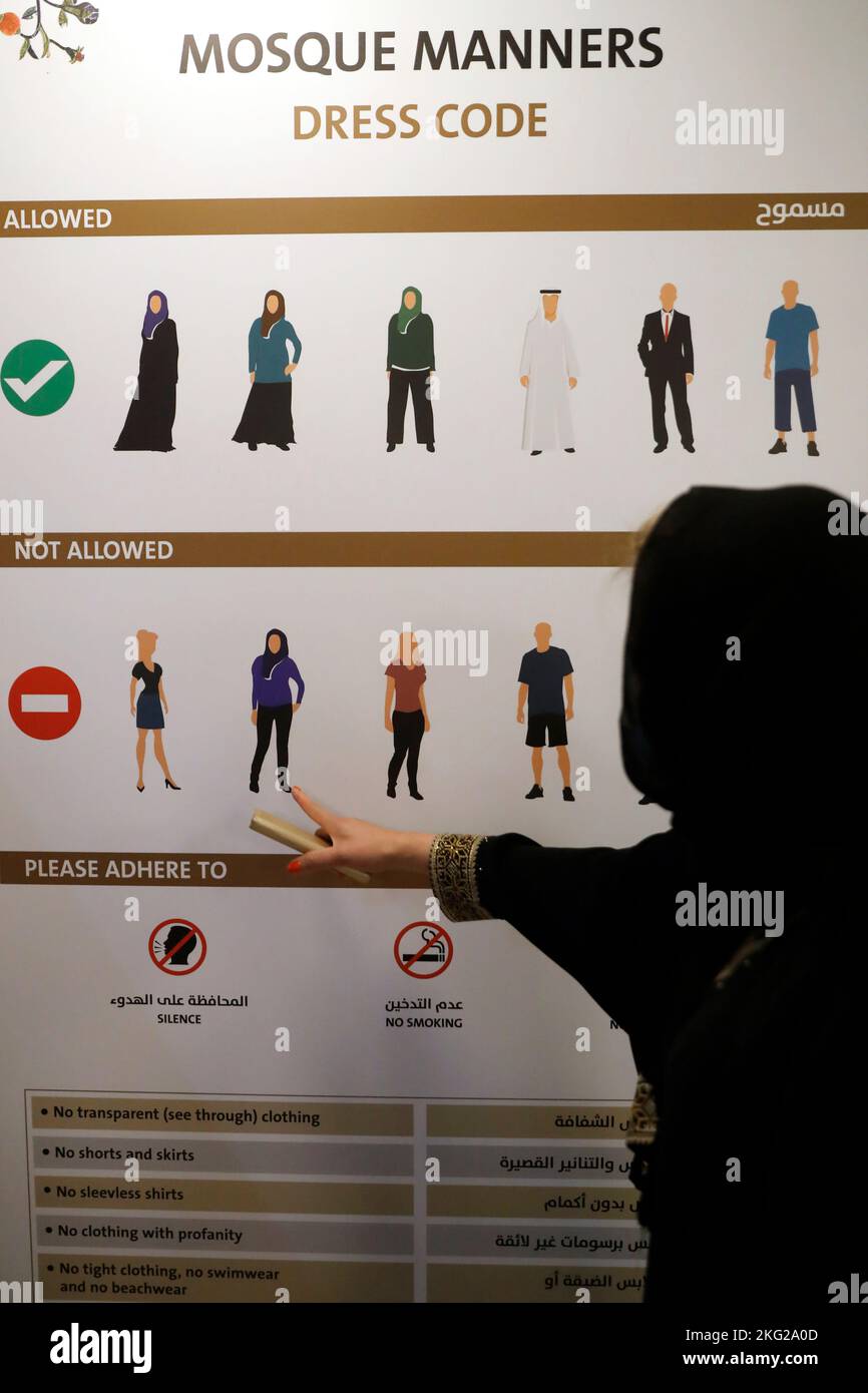 Dress code and manners in muslim mosque. Sheikh Zayed Mosque Stock ...