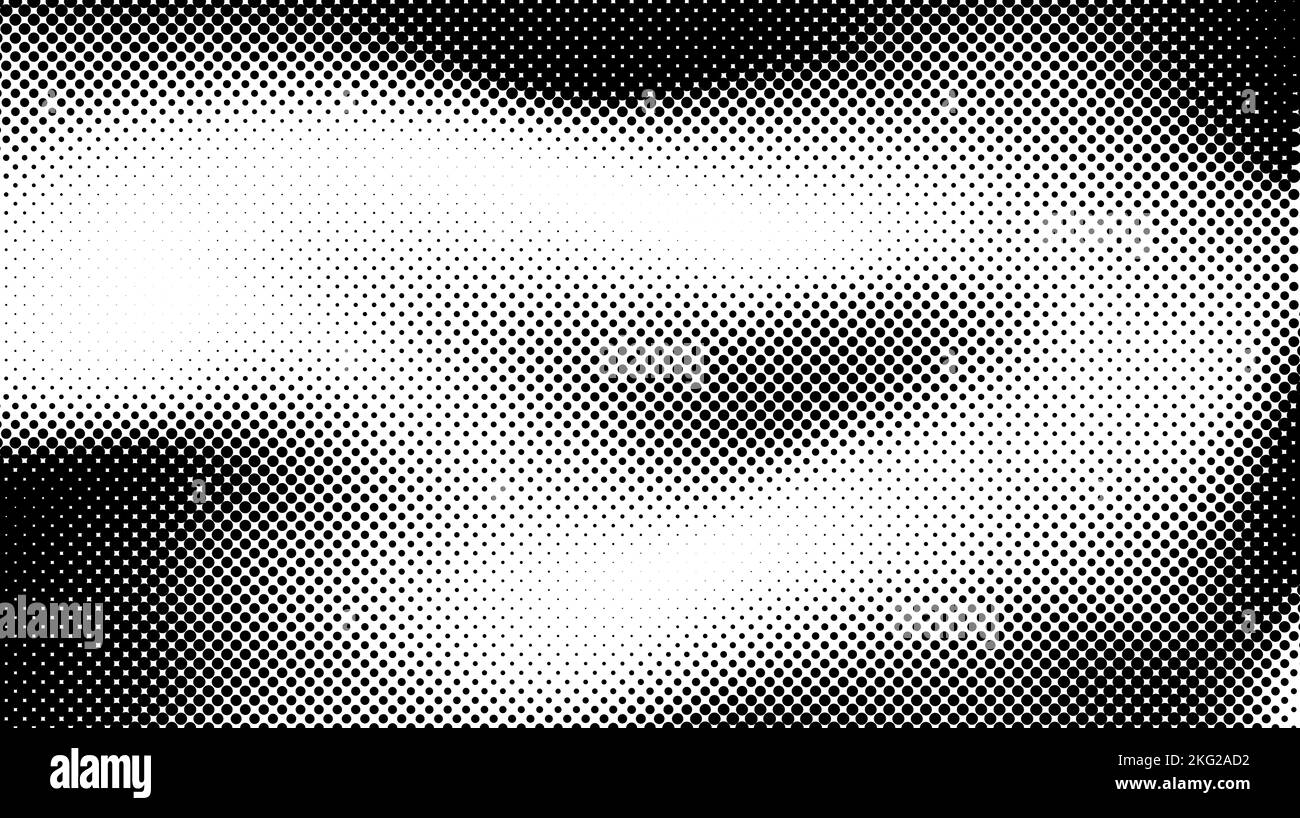 Halftone background. Grunge halftone pop art texture. White and black ...