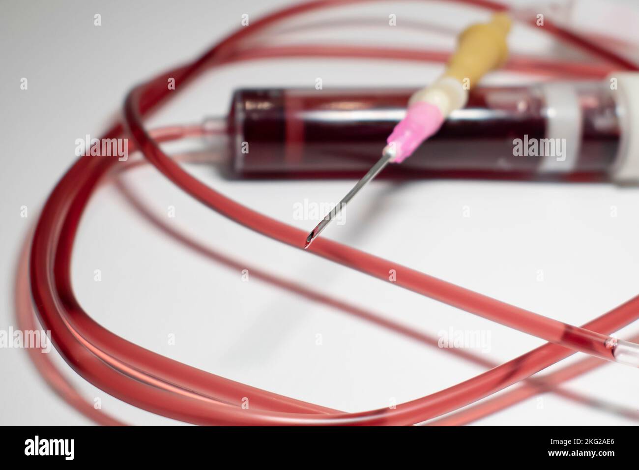 Needle sistem of blood transfusion or blood donation from Stock Photo ...