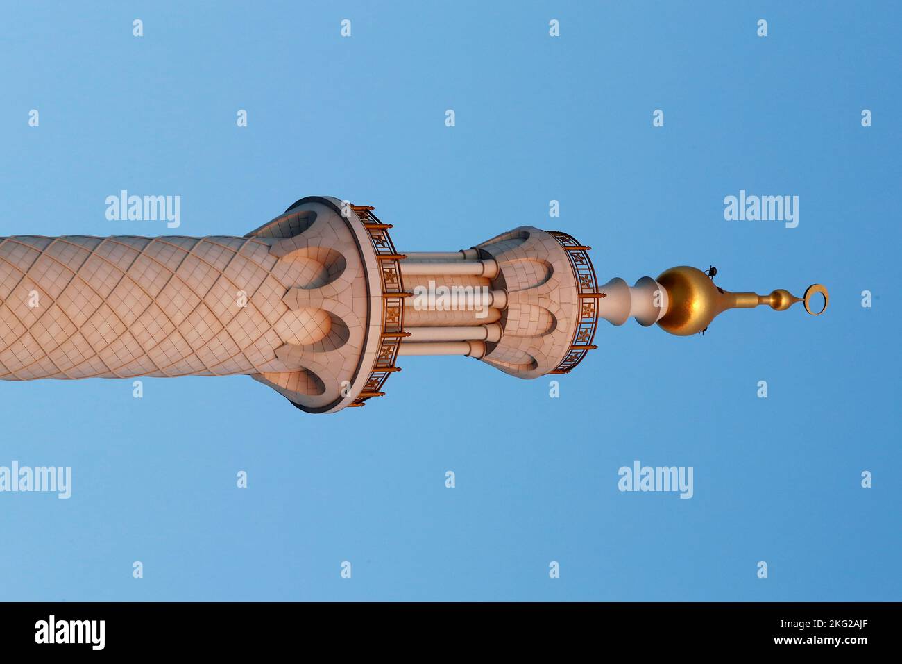 Minaret at Sheikh Zayed Grand Mosque. Architecture. Abu Dhabi. United ...