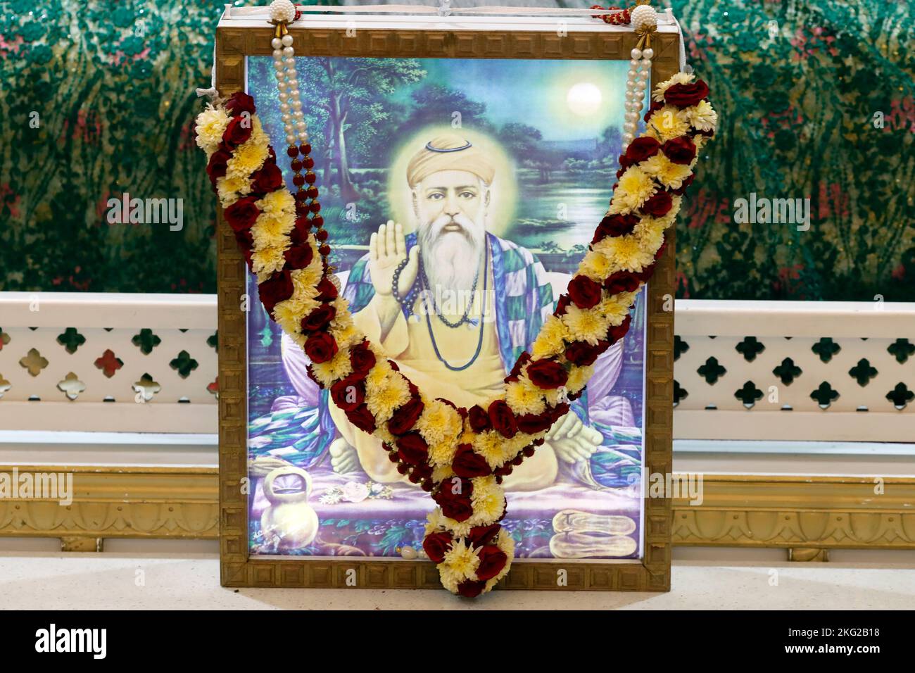 Shiva hindu temple. Illustration of Indian Spiritual master Shirdi Sai ...