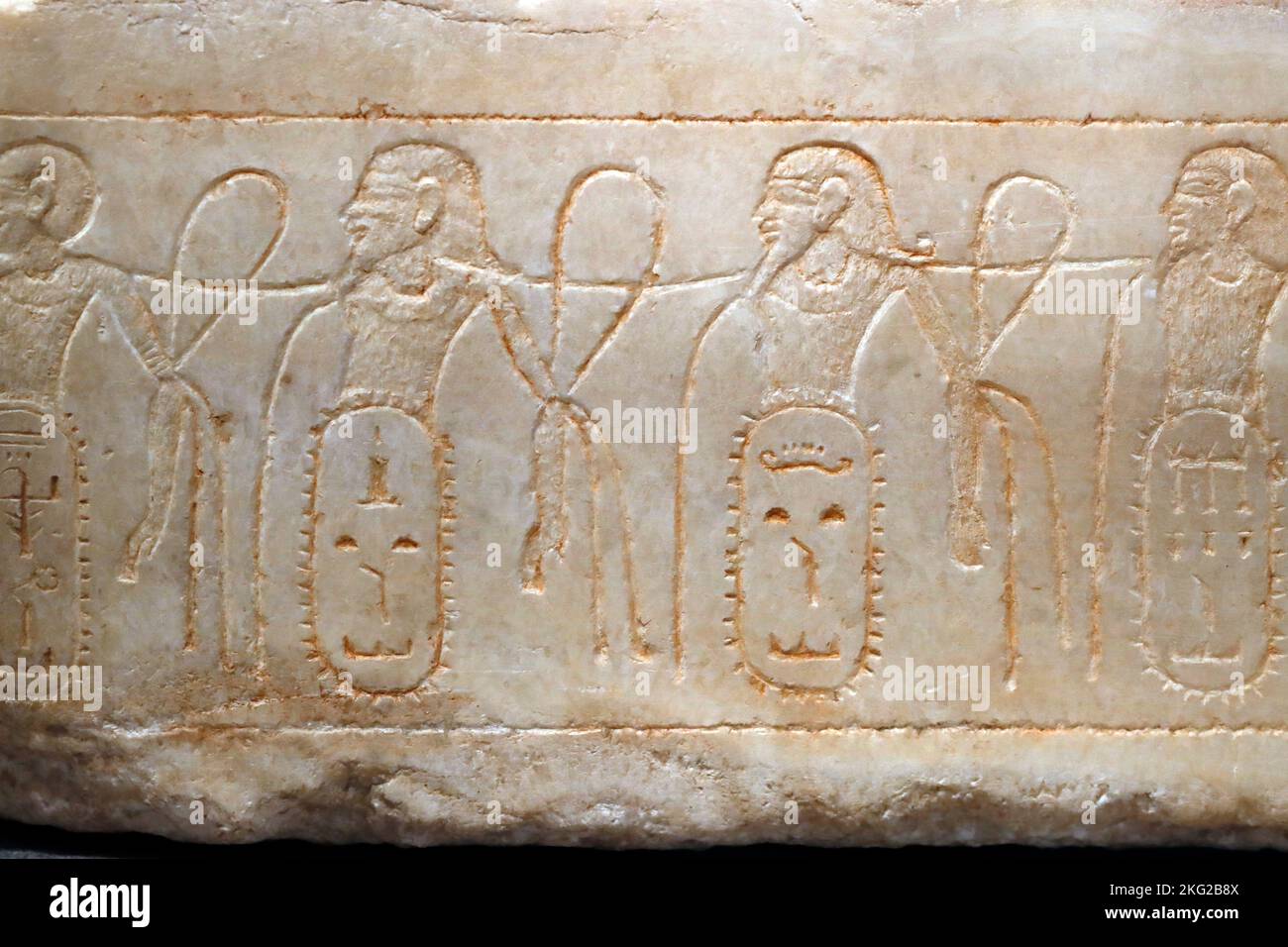 Louvre Abu Dhabi art and civilisation museum. Pedestaral for a statue ...