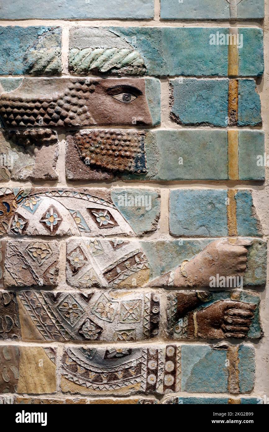 Louvre Abu Dhabi art and civilisation museum. Persian archer ...