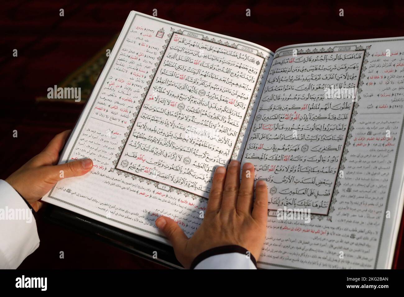 Muslim reading the Holy Quran in a mosque Stock Photo - Alamy