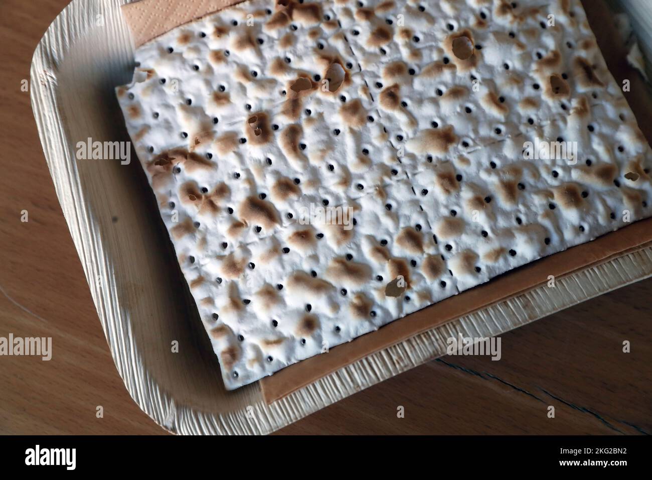 Jewish matza on Passover unleavened bread Jewish holiday. Switzerland ...
