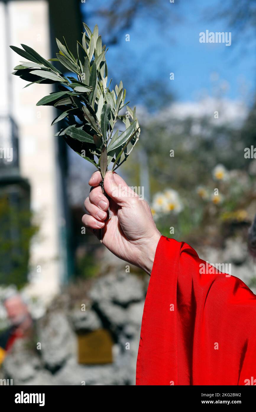 Holy week. Palm sunday mass celebration. Switzerland Stock Photo - Alamy