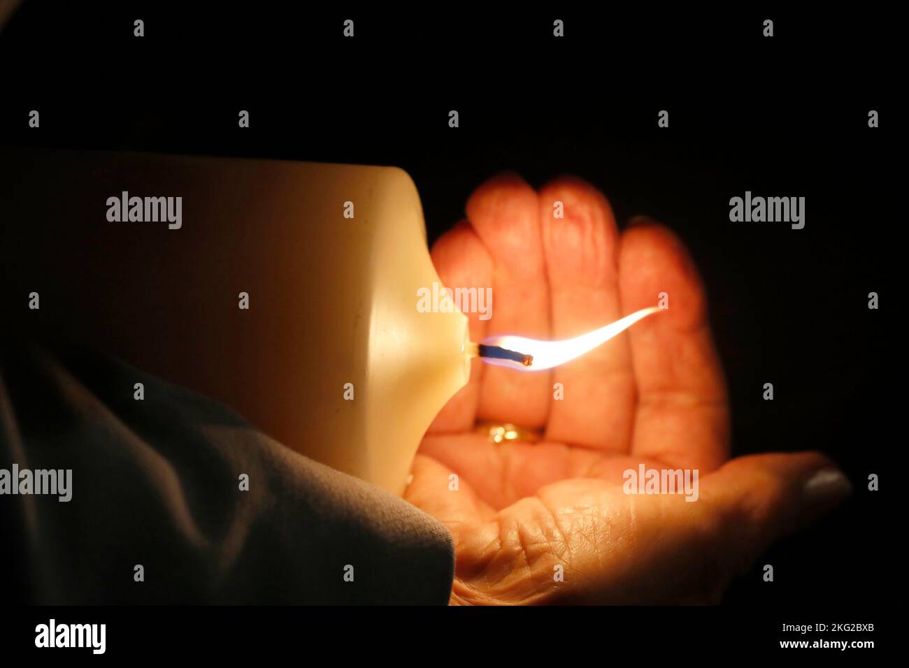 Saint Jean Baptiste chapel. Holy week. Easter Vigil celebration ...