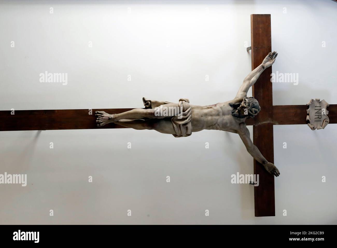 Saint Dominic church. Crucifix, Jesus on the cross. Spain Stock Photo ...