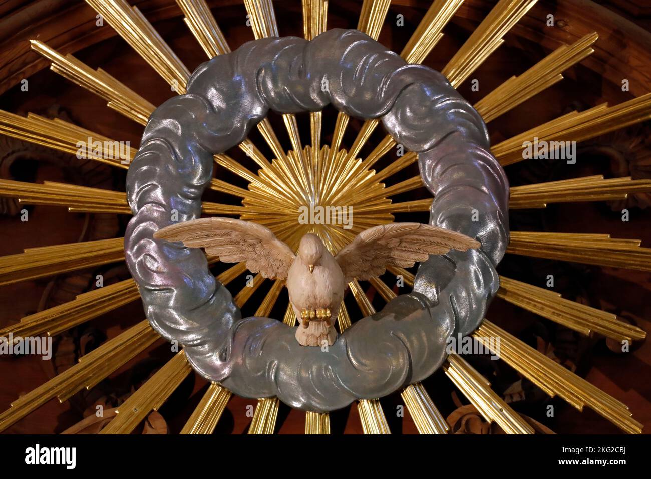 Malaga cathedraL. The dove of Holy Spirit. Spain Stock Photo - Alamy